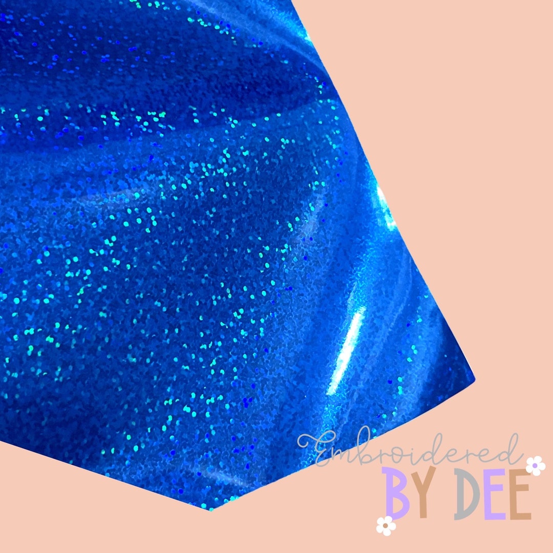 Royal Blue Confetti Holographic Faux Leather Sheet A4 Size - for ...