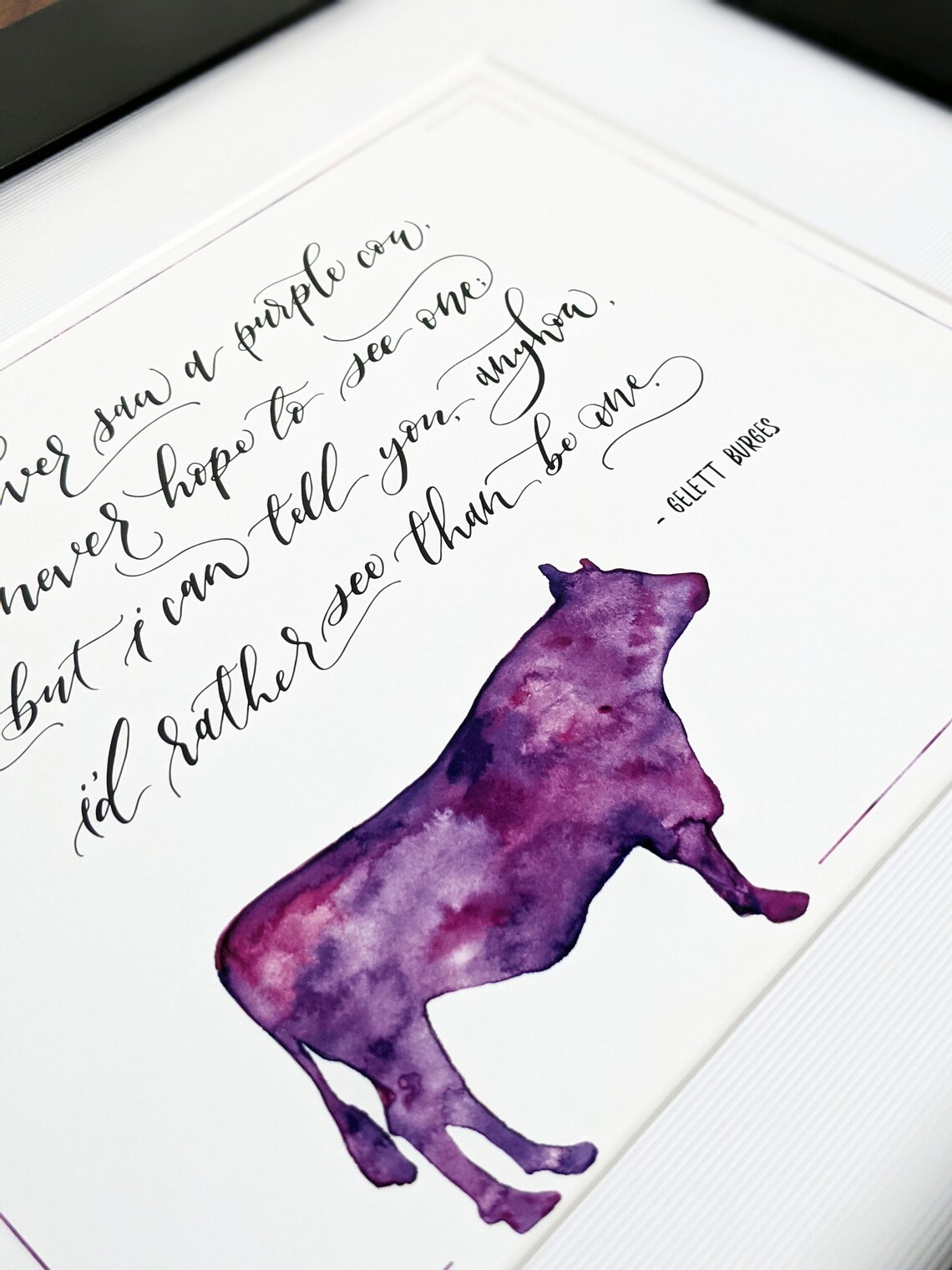 PRINTABLE Purple Cow Poem Digital Download by Gelett Burges - Etsy Canada