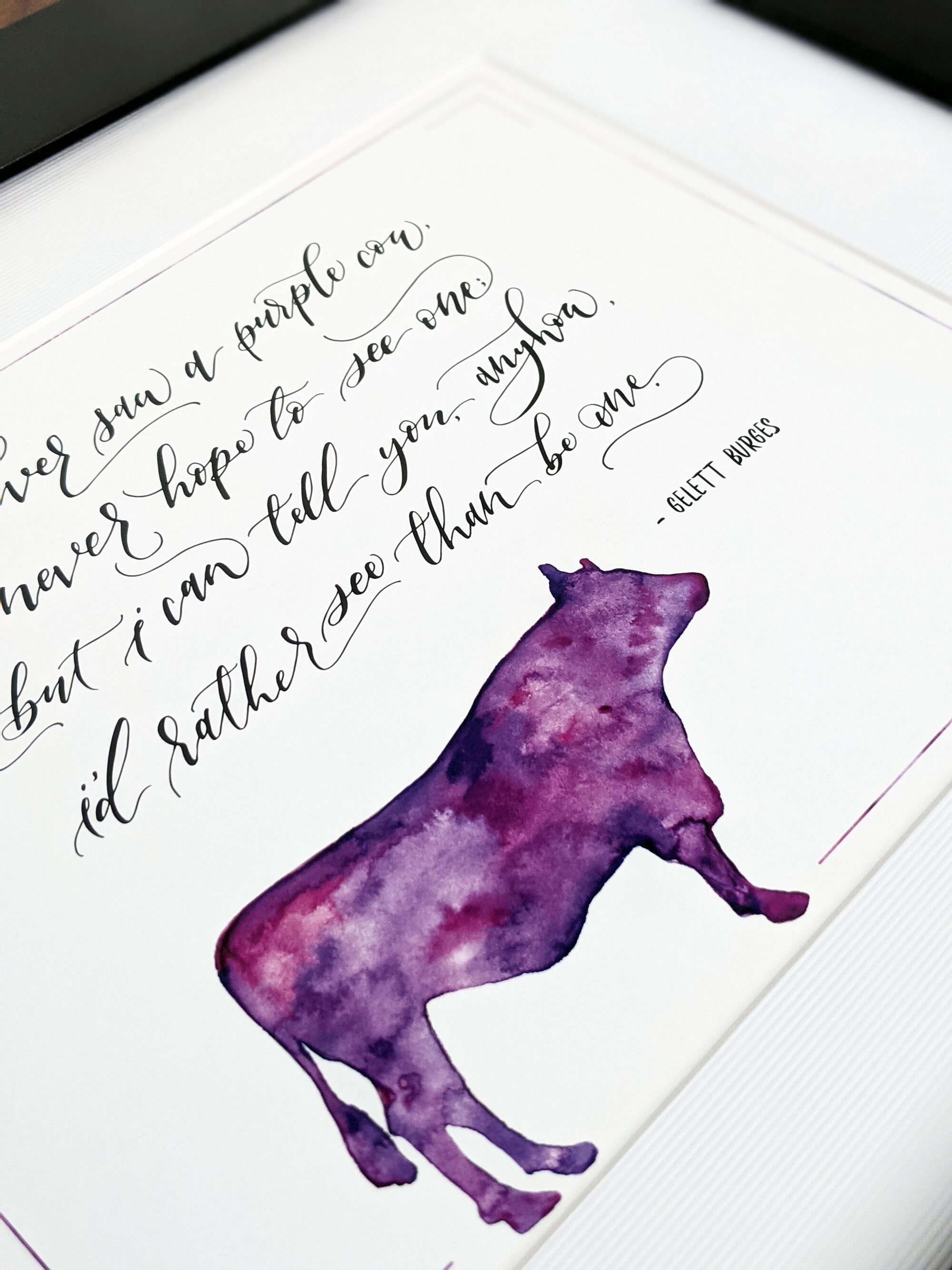 PRINTABLE Purple Cow Poem Digital Download by Gelett Burges - Etsy Canada