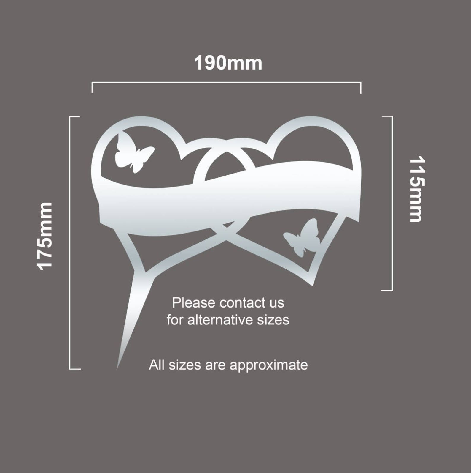 Wedding Cake Topper Decoration Heart Shaped and | Etsy