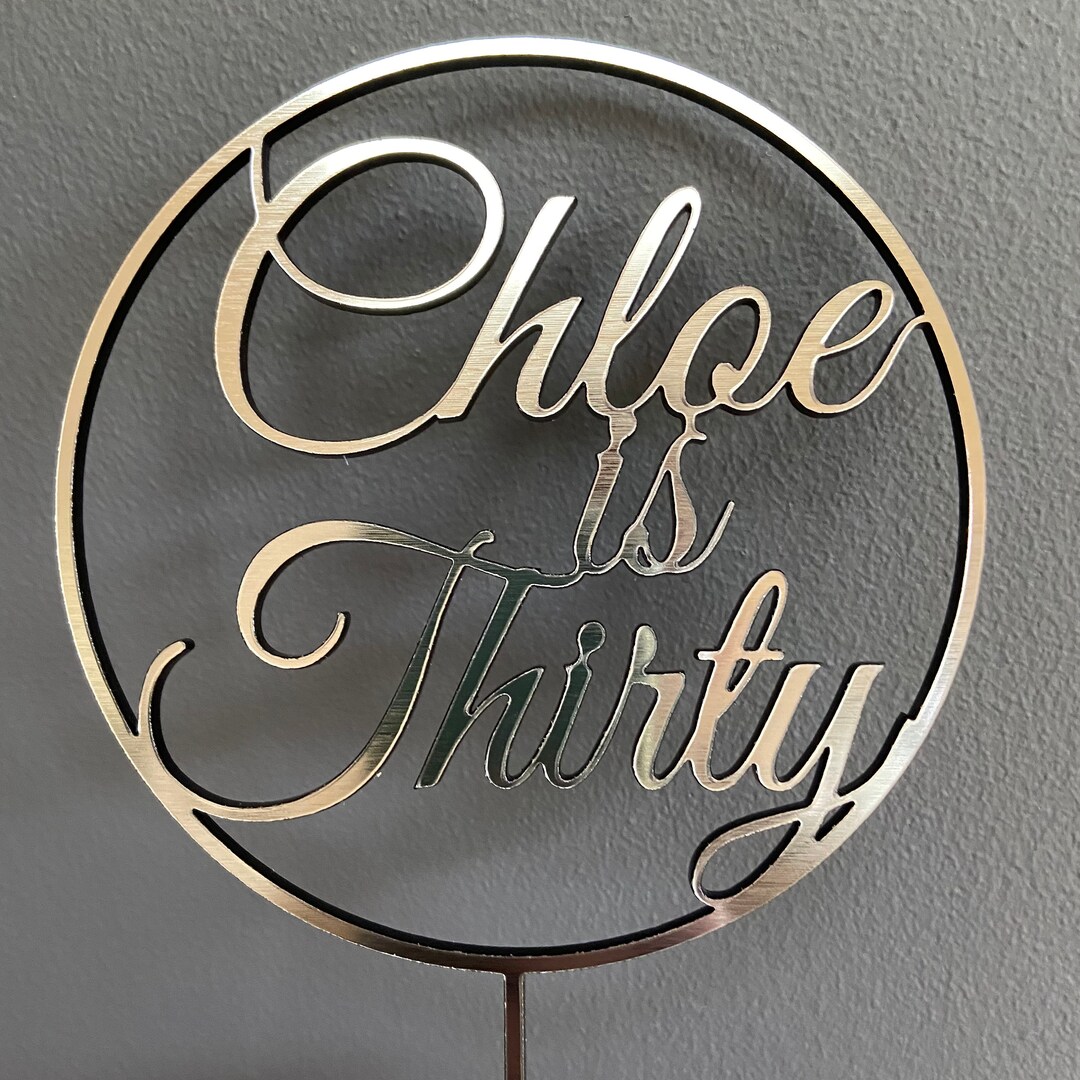 Birthday Cake Topper Personalised With ANY Age and Name in Modern ...