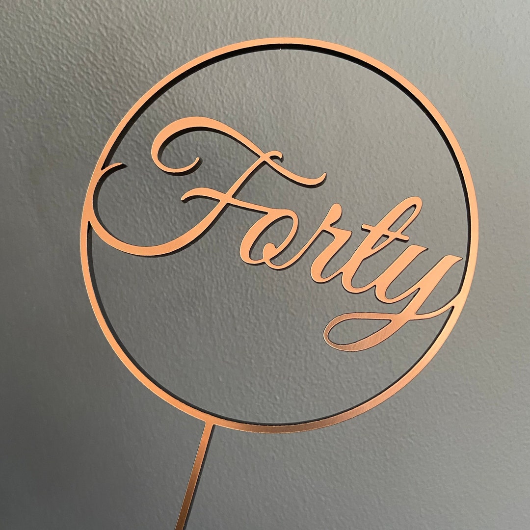 Birthday Cake Topper in Circle Design Personalised With ANY Age ...