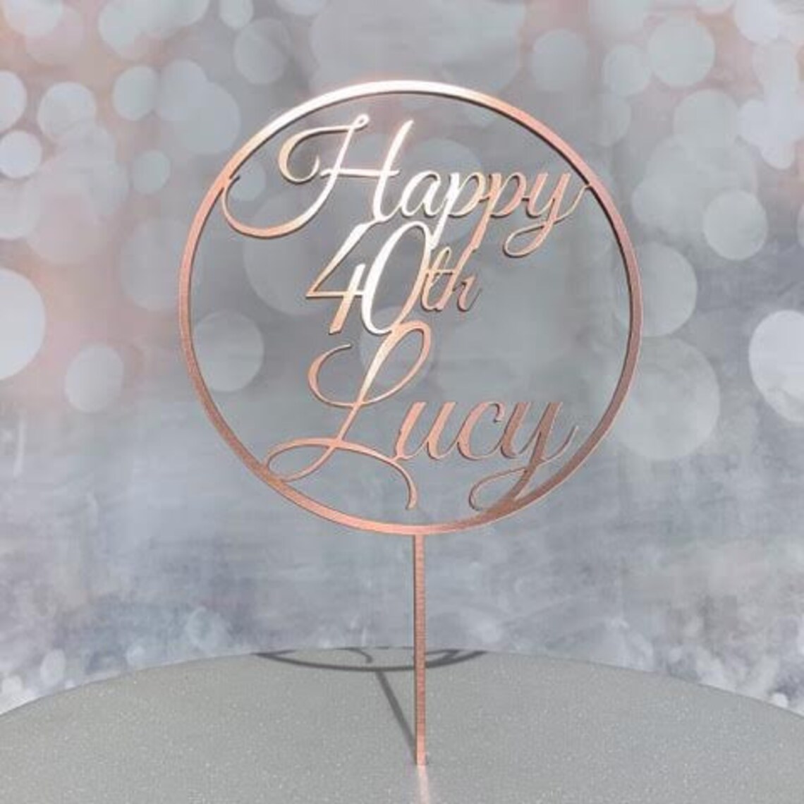 Birthday Cake Topper Circle Design Personalised With ANY Age | Etsy