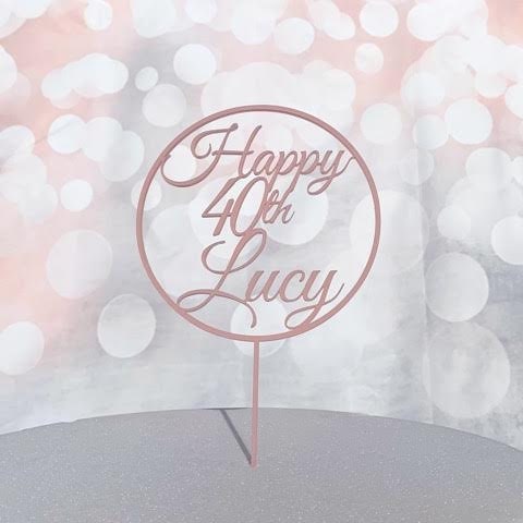 Birthday Cake Topper Circle Design Personalised With ANY Age | Etsy