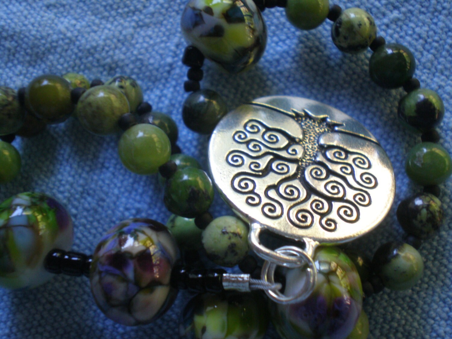 Serpentine Semiprecious Stone Artisan Glass Lampwork Tree - Etsy Hong Kong