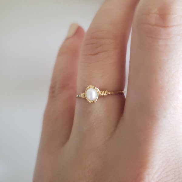 Single Pearl Ring - Etsy