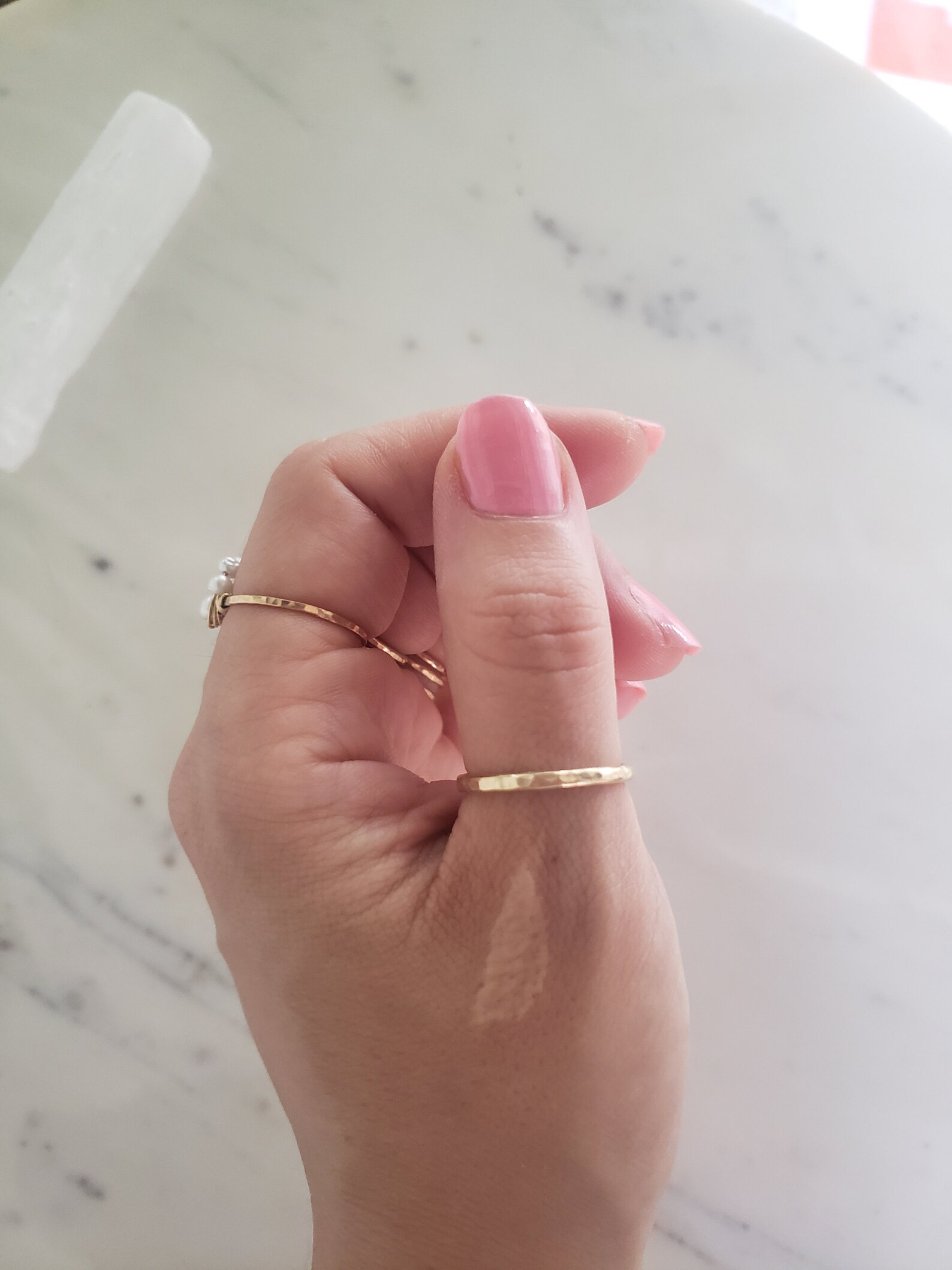 Gold filled thumb ring thumb rings for women hammered ring | Etsy