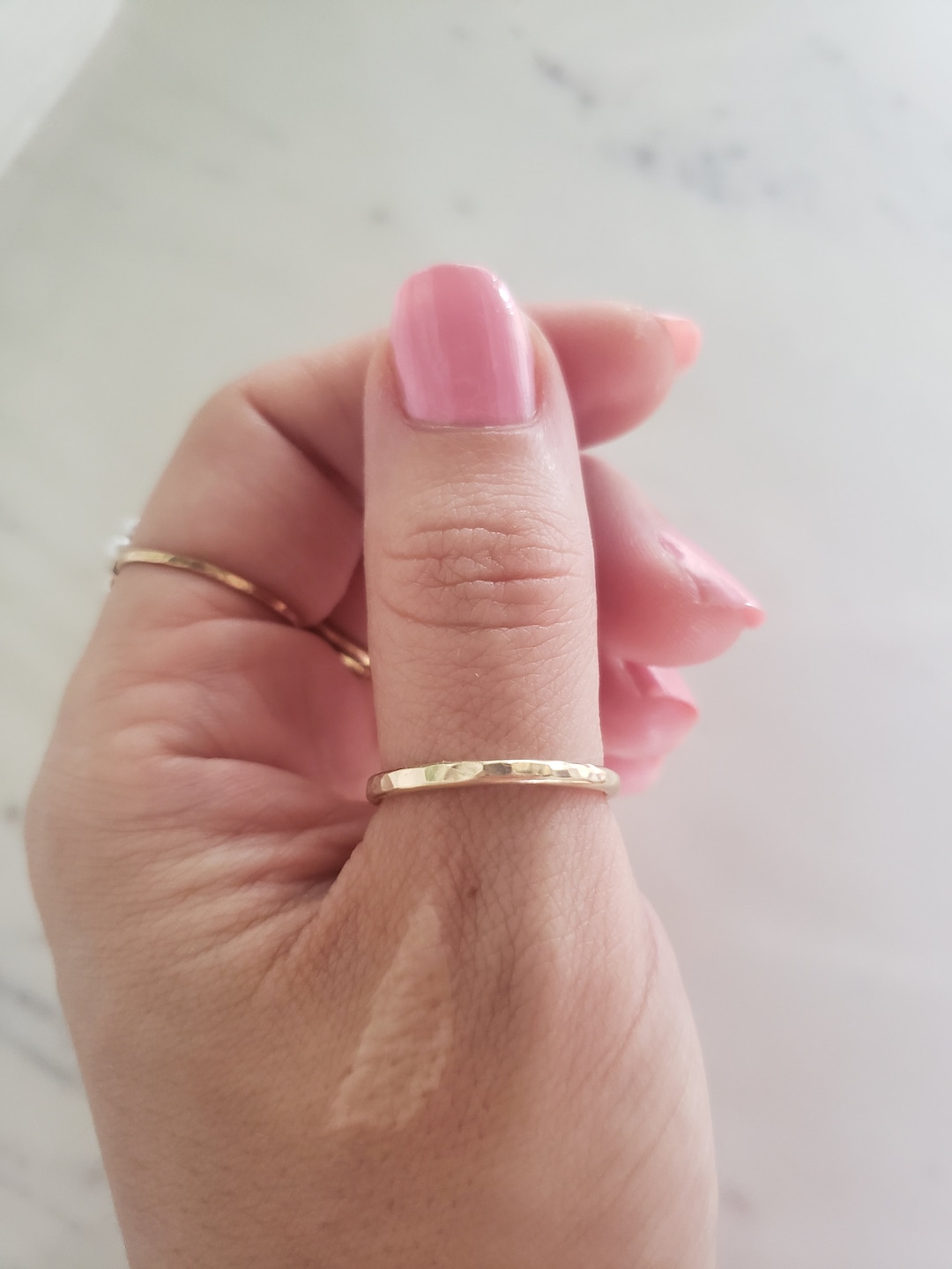 Gold Filled Thumb Ring, Thumb Rings for Women, Hammered Ring Woman ...