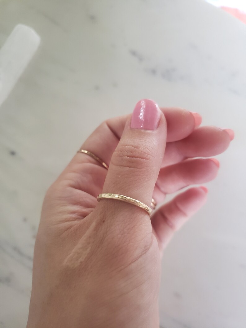 Gold Filled Thumb Ring Thumb Rings for Women Hammered Ring - Etsy