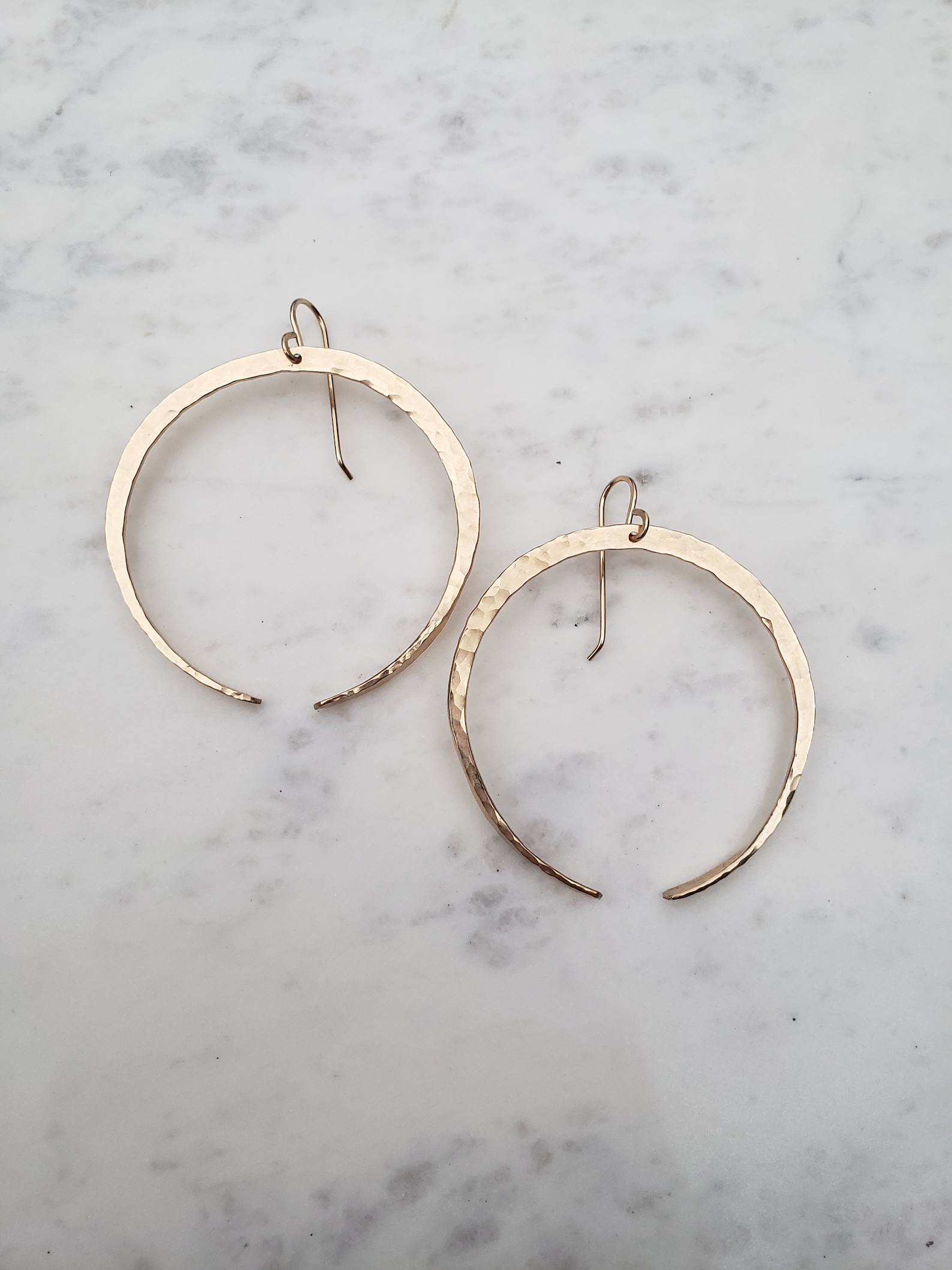 Gold Crescent Moon Hoops Large Crescent Hoops Large Gold | Etsy