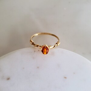 Amber Ring, Amber Ring Gold, Simple Amber Ring, Antique Style Amber ...