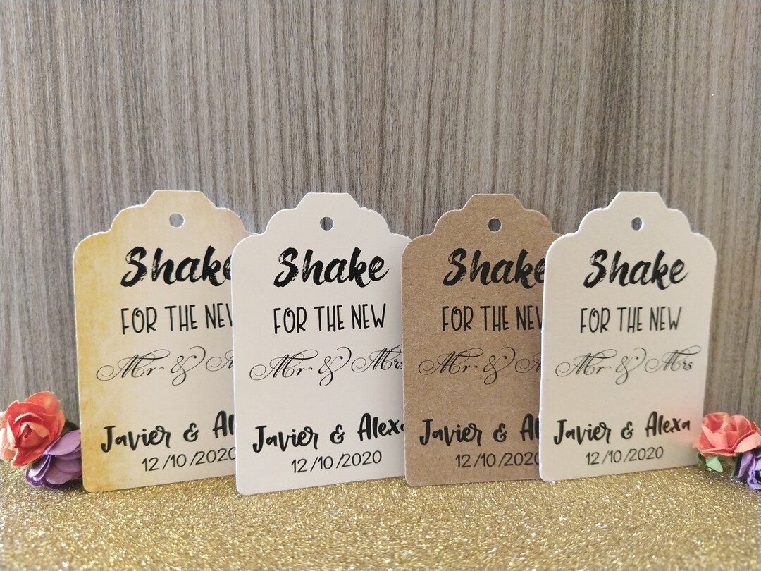 XXL Tag - Shake for the New Mr and Mrs - Etsy