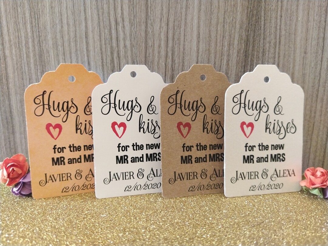 XXL Tag - Hugs and Kisses From the Mr and Mrs - Etsy
