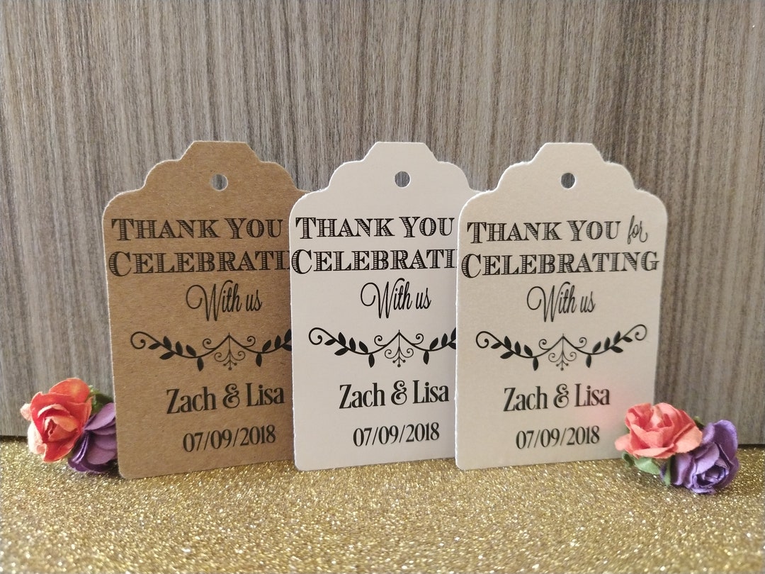 XXL Tag - Thank You for Celebrating With Us - Etsy
