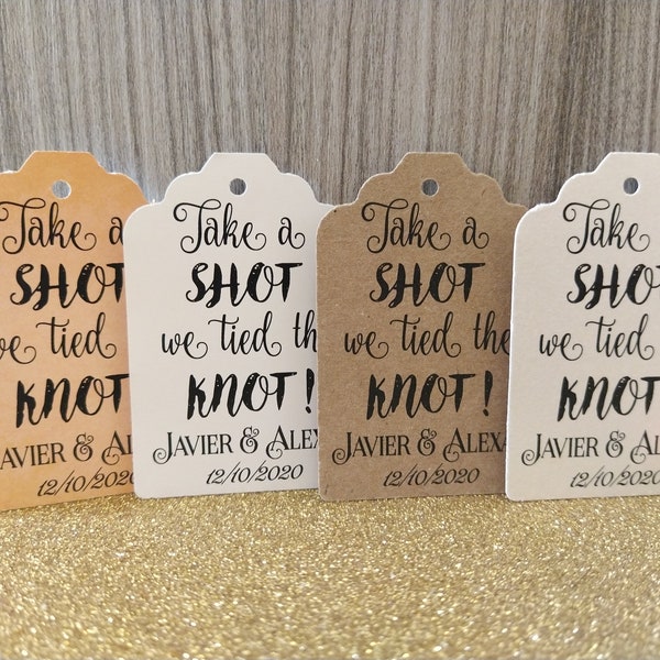Take a Shot We Tied the Knot - Etsy