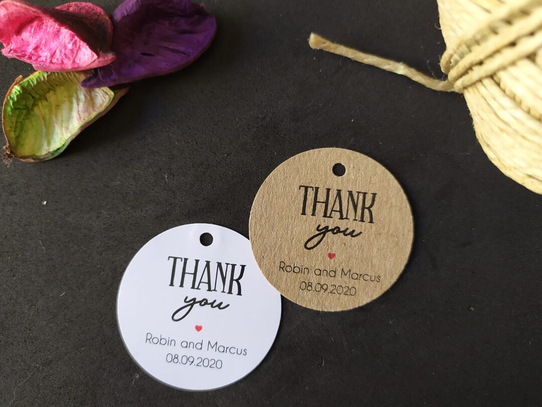 Mini Circle Tag Thank You - Etsy