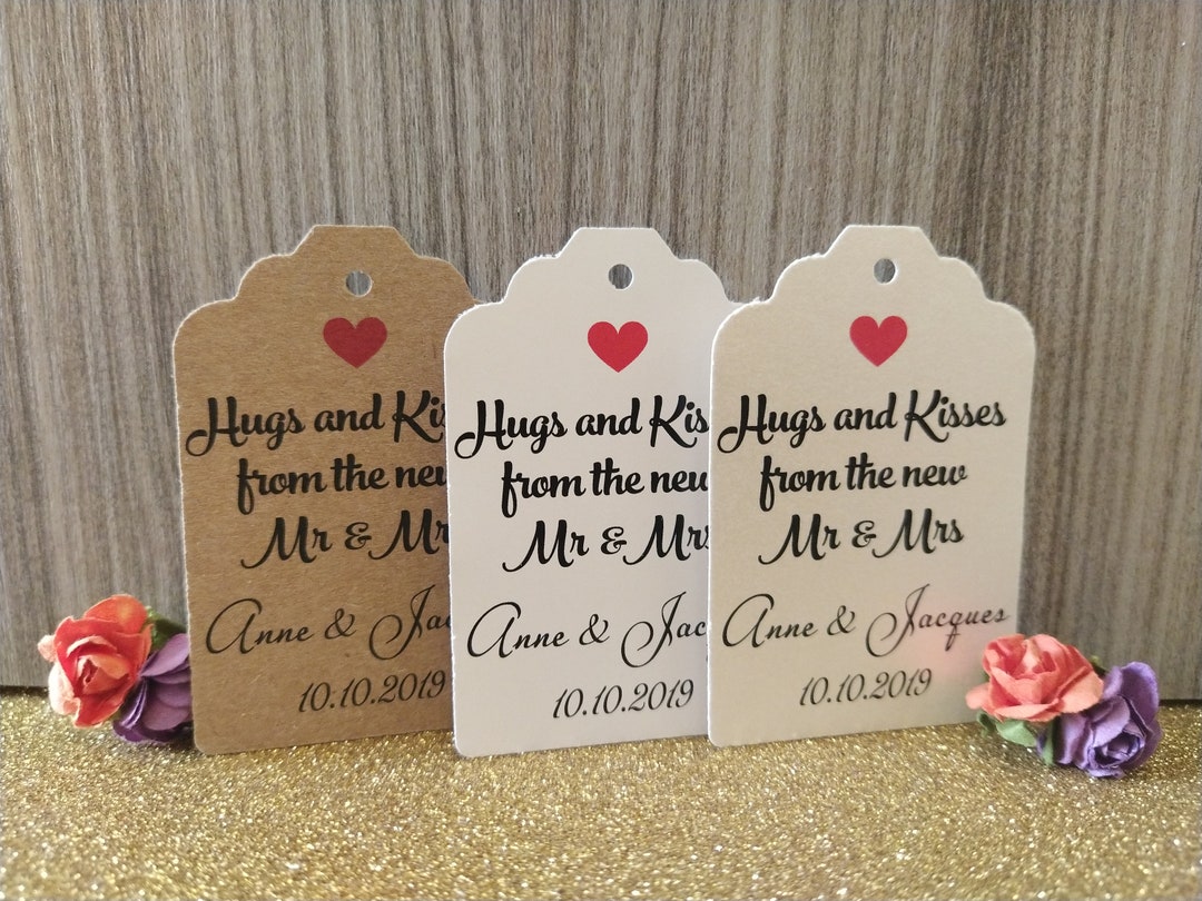 XXL Tag Hugs and Kisses From the Mr and Mrs - Etsy