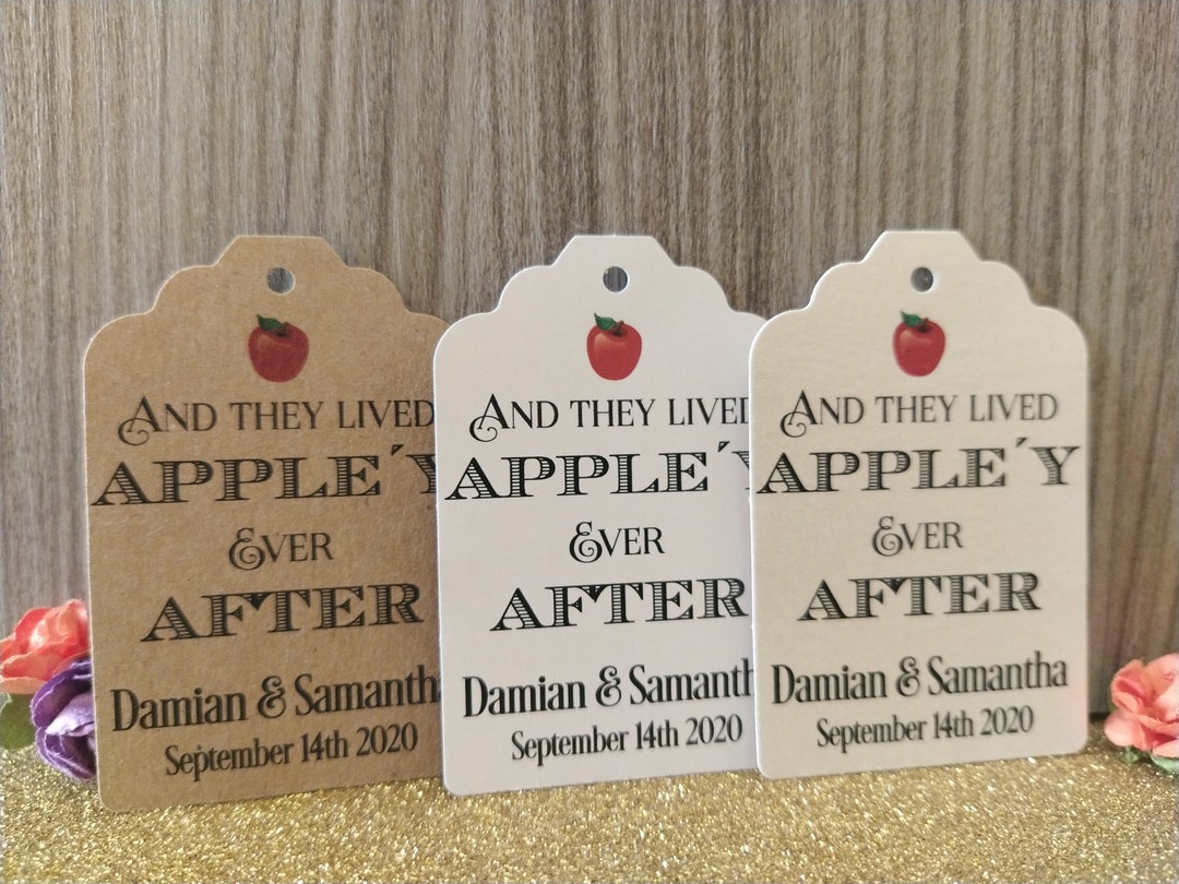 XXL Tag and They Lived Appley Ever After - Etsy