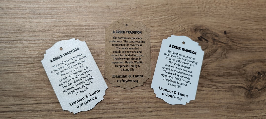 Large Tag A Greek Tradition Koufetas - Etsy