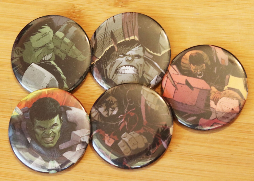 Collection of the Hulk Pinback Buttons - Etsy