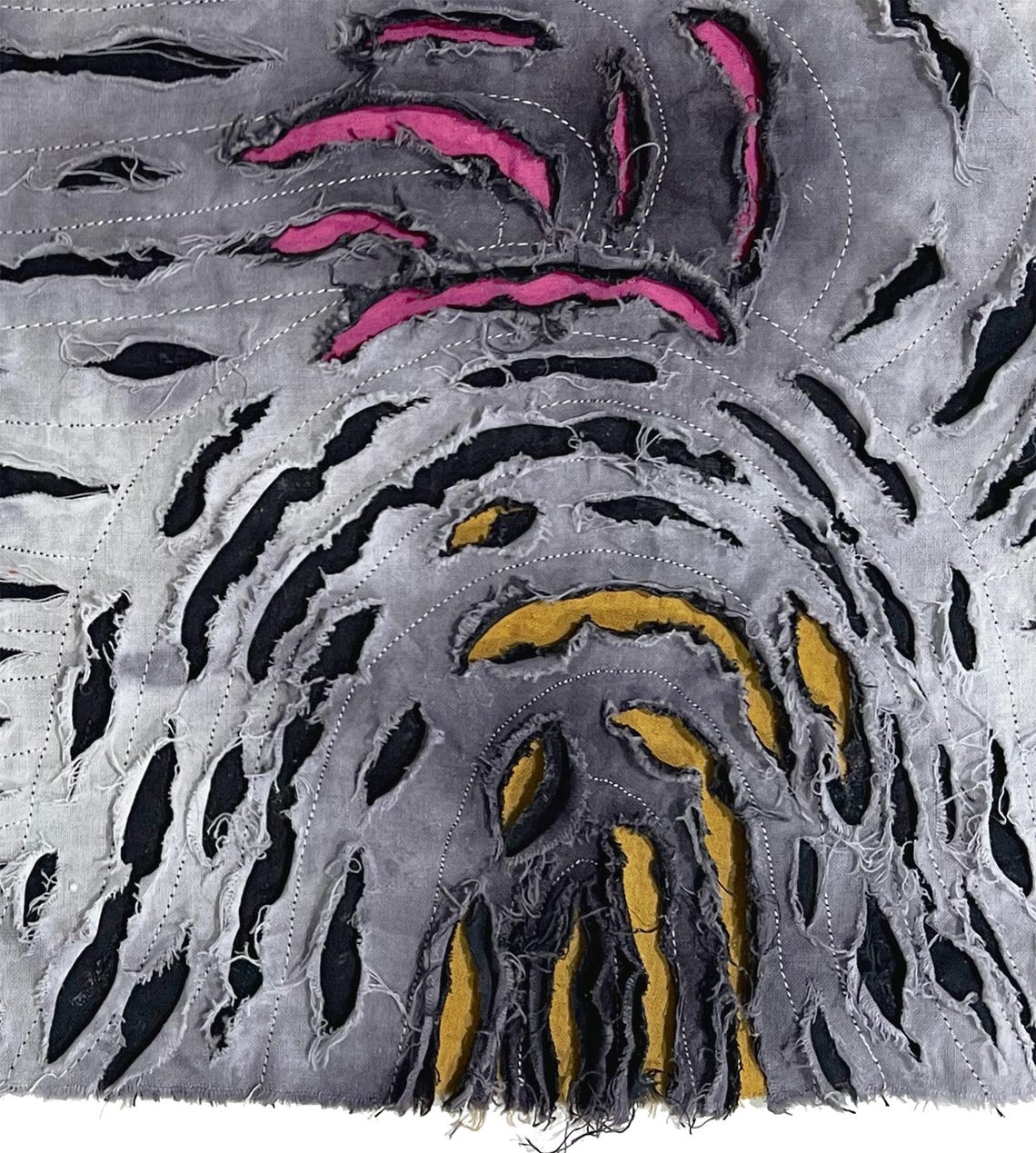ORIGINAL "volcano" Textile Art, Fabric Dye Art, Abstract Art, Wall ...