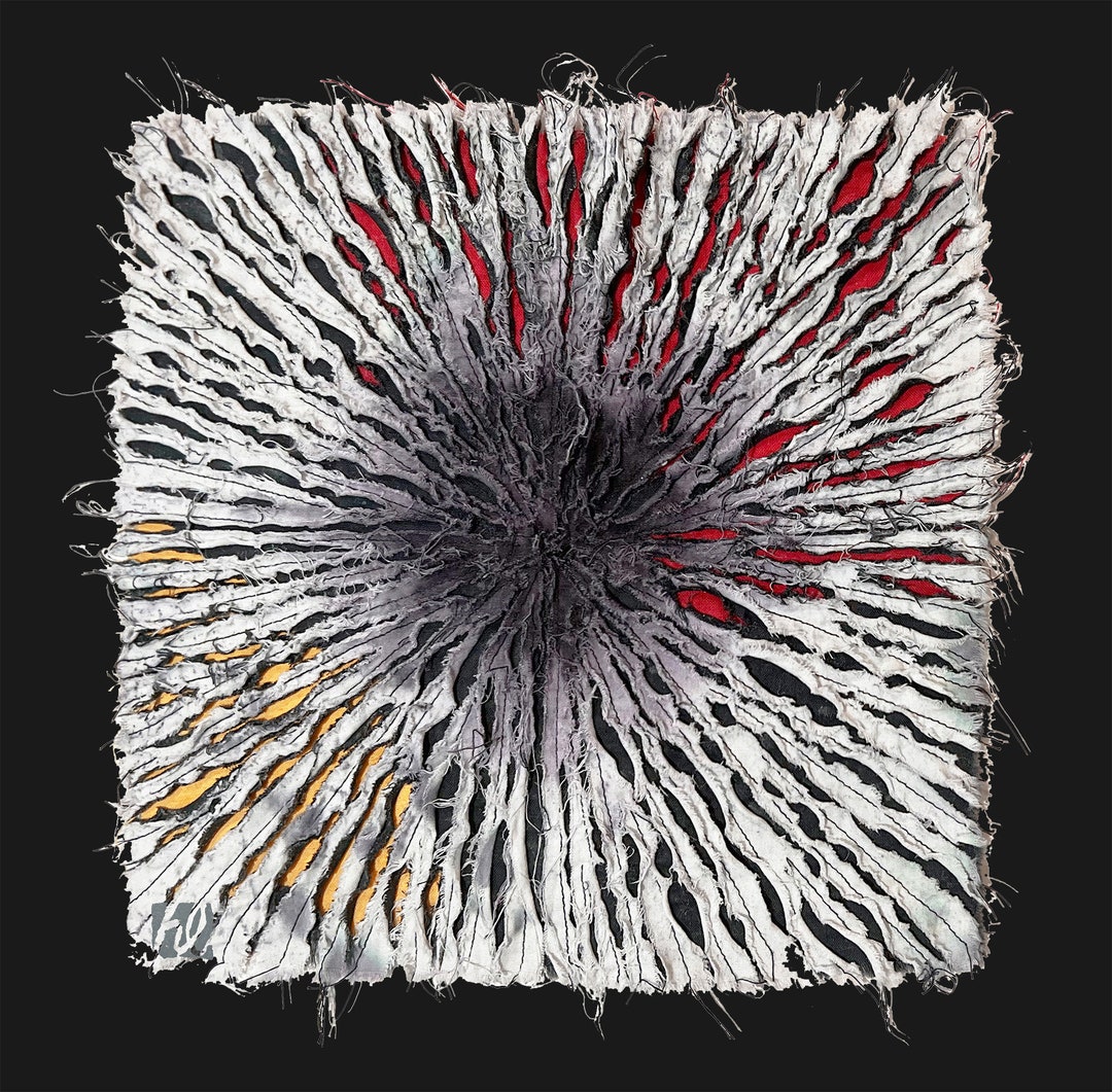 ORIGINAL dilate Textile Art, Fabric Dye Art, Abstract Art, Wall ...