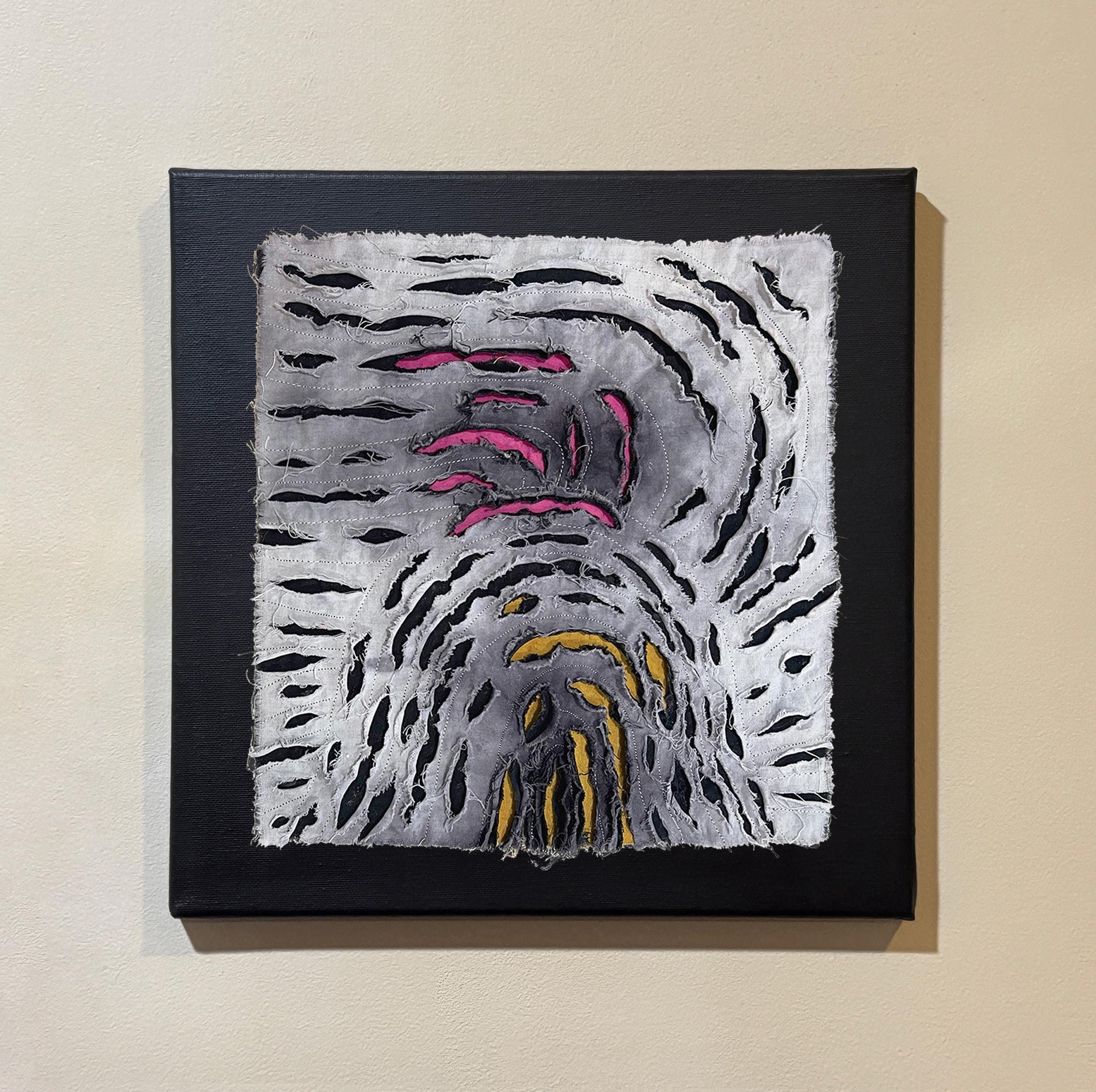 ORIGINAL "volcano" Textile Art, Fabric Dye Art, Abstract Art, Wall ...