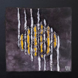 ORIGINAL "sunset" Textile Art, Fabric Dye Art, Abstract Art, Wall ...