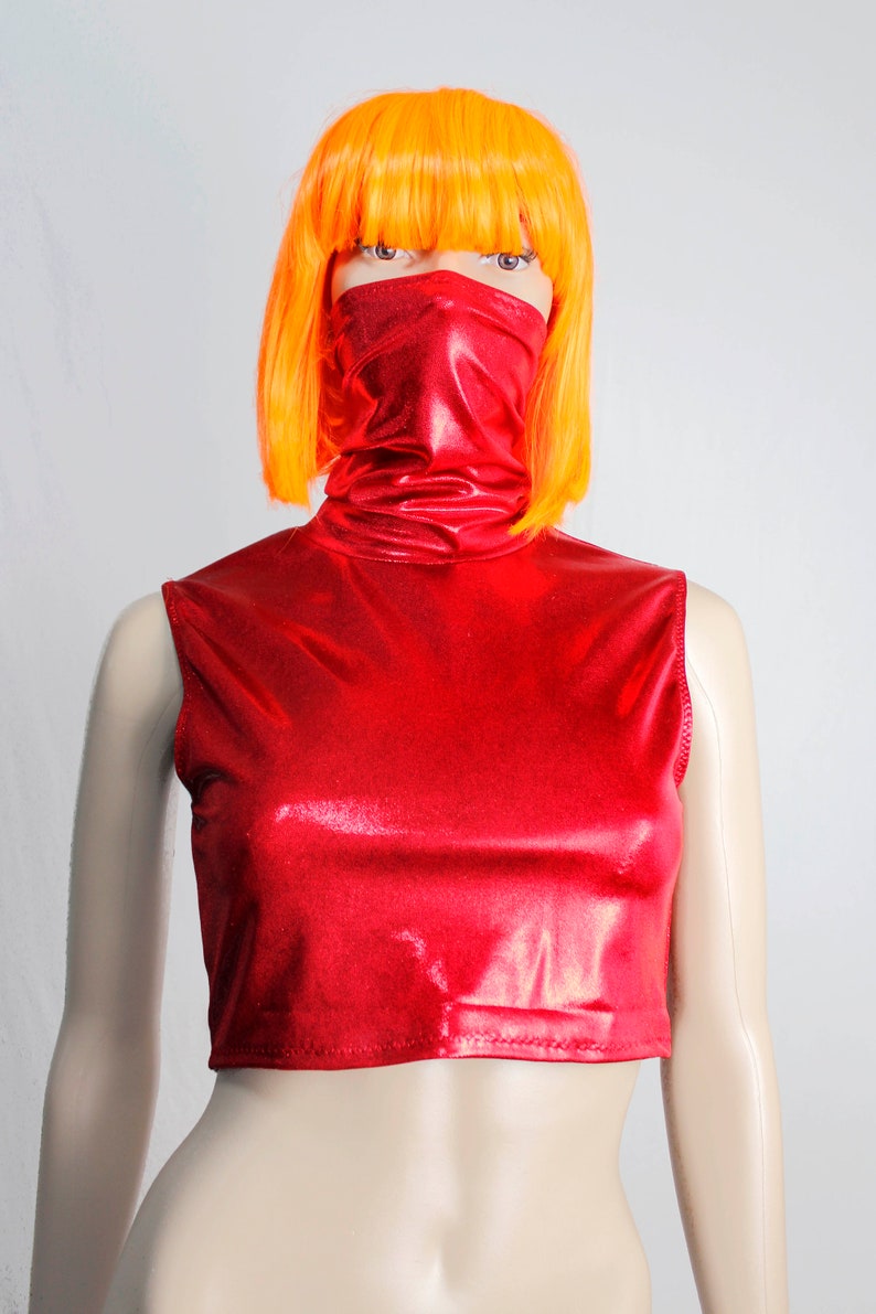 Dolcevita Crop Top Shiny Crop Top Ninja Crop Top Festival Top - Etsy Italia
