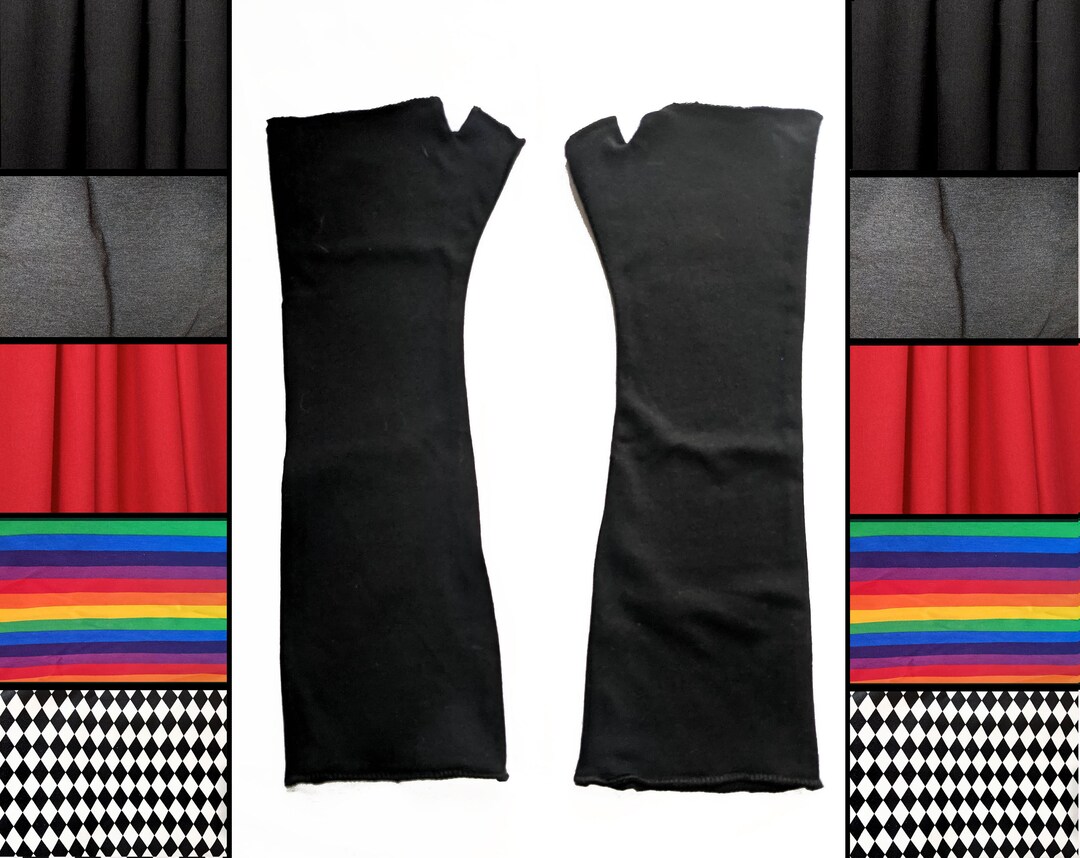 Unisex Cotton Fingerless Gloves Fire Spinning Gloves Rave Arm Warmers ...