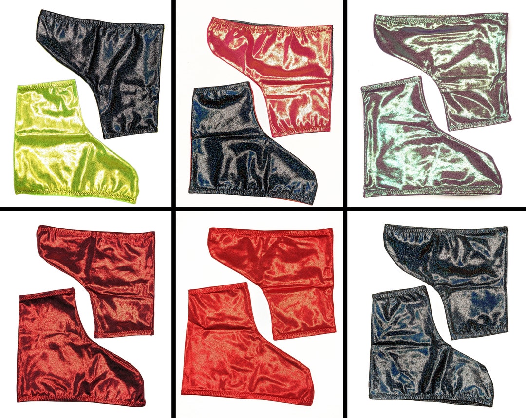 Roller Skate Boot Covers Large Ready to Ship Ice Skate Covers Metallic ...