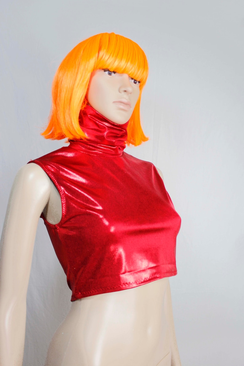 Dolcevita Crop Top Shiny Crop Top Ninja Crop Top Festival Top - Etsy Italia