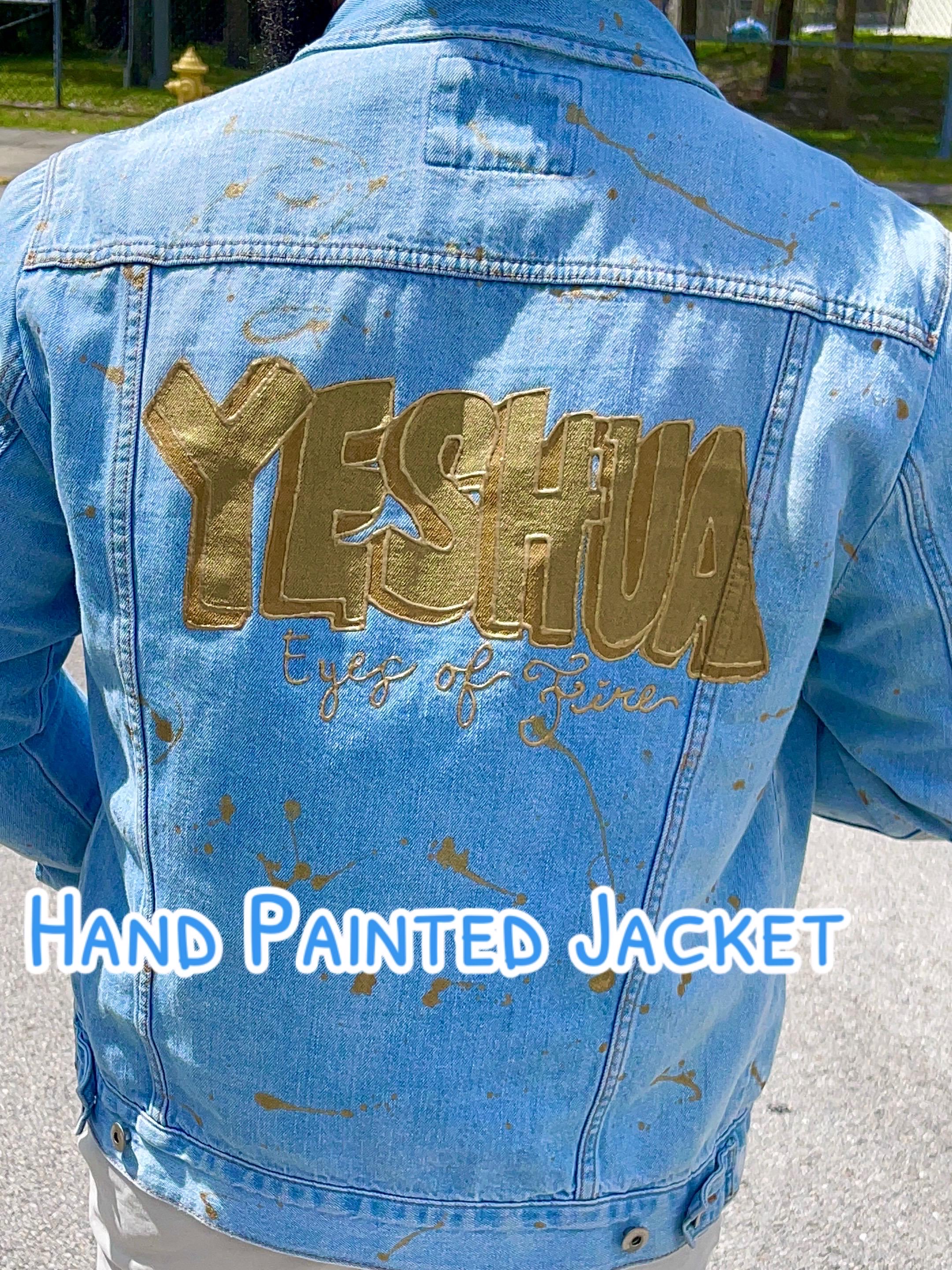 Painted Jacket Hand Painted Jacket Christian Jacket Jean Jacket Women ...