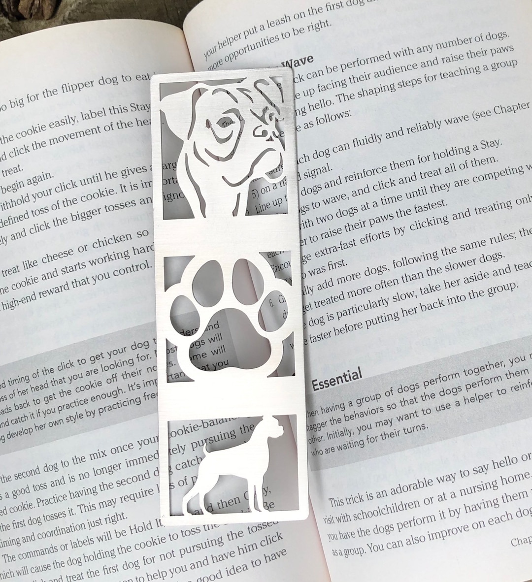 Boxer Stainless Steel Bookmark, Dog Bookmark, Boxer Dog Gift, Lasercut ...