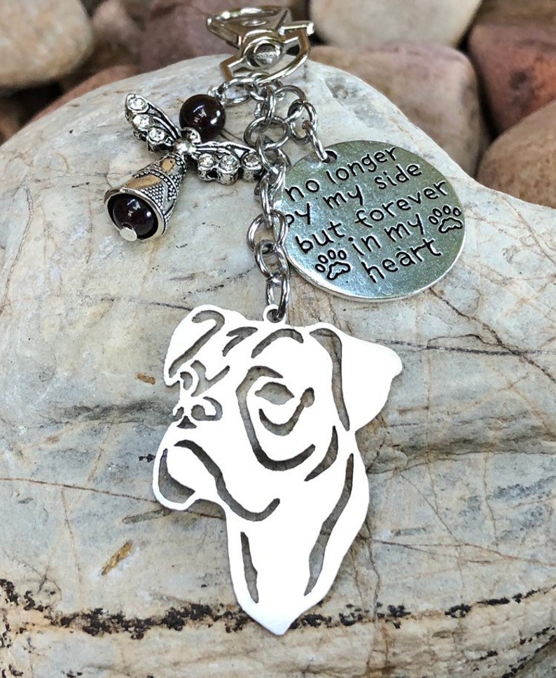 Boxer Dog Pet Memorial Keychain - Pet Keepsake - Pet Loss Key Chain ...