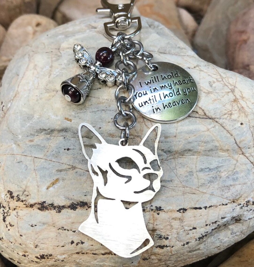 Siamese Cat Memorial Keychain, Pet Loss, Pet Memorial, Cat Key Chain ...
