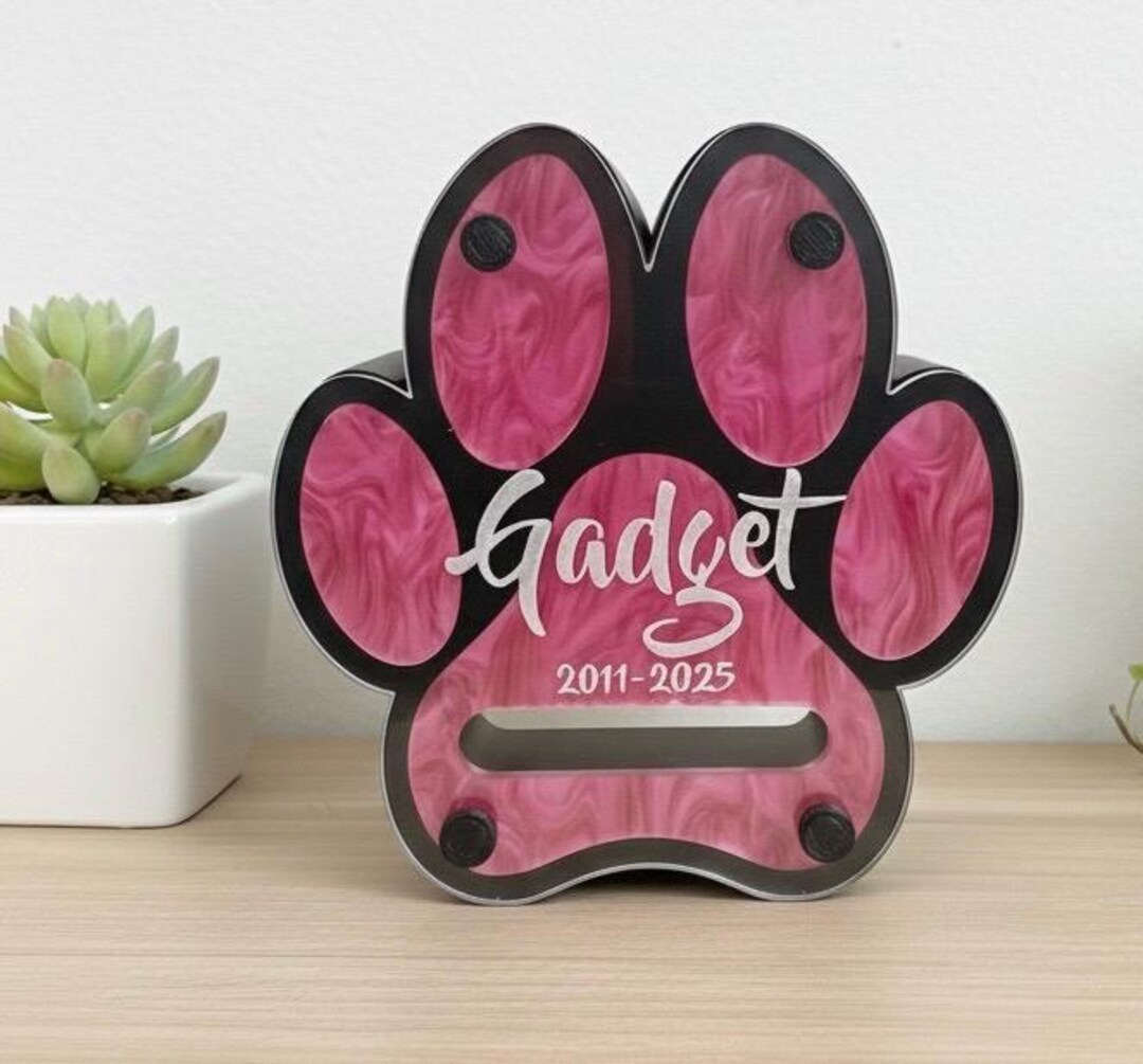 Pet Memorial Urn, Dog Paw Cremation Memorabilia, Pet Ashes Urn, Animal ...