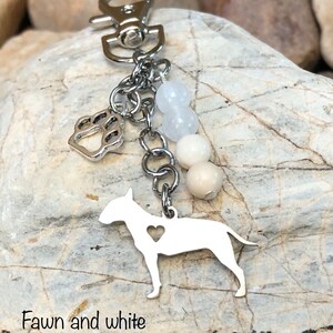 Bull Terrier Dog Keychain, Stainless Steel Dog Key Chain, Pet Bag Charm ...