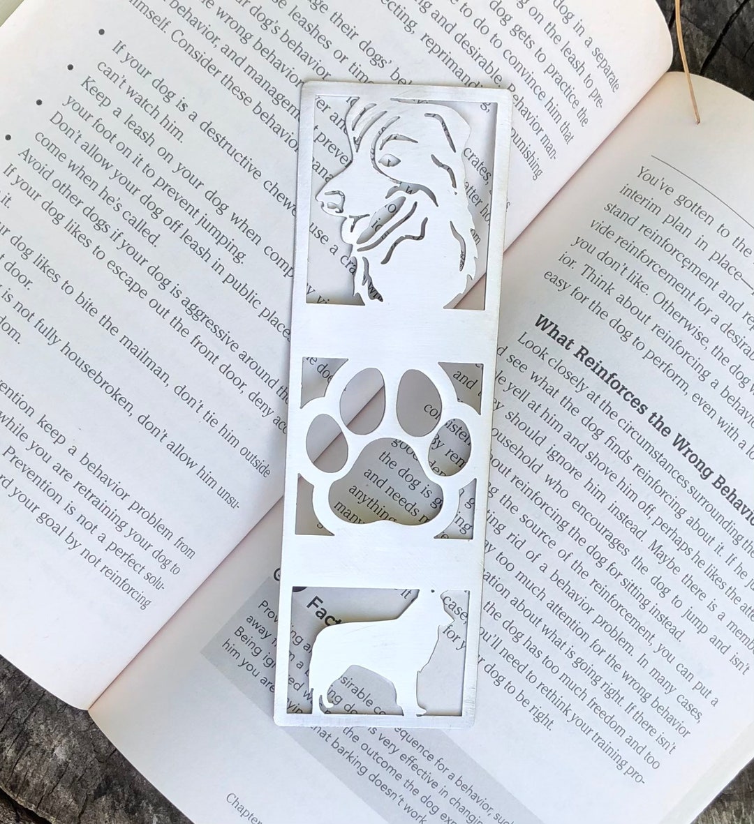Border Collie Stainless Steel Bookmark, Dog Bookmark, Border Collie Dog ...
