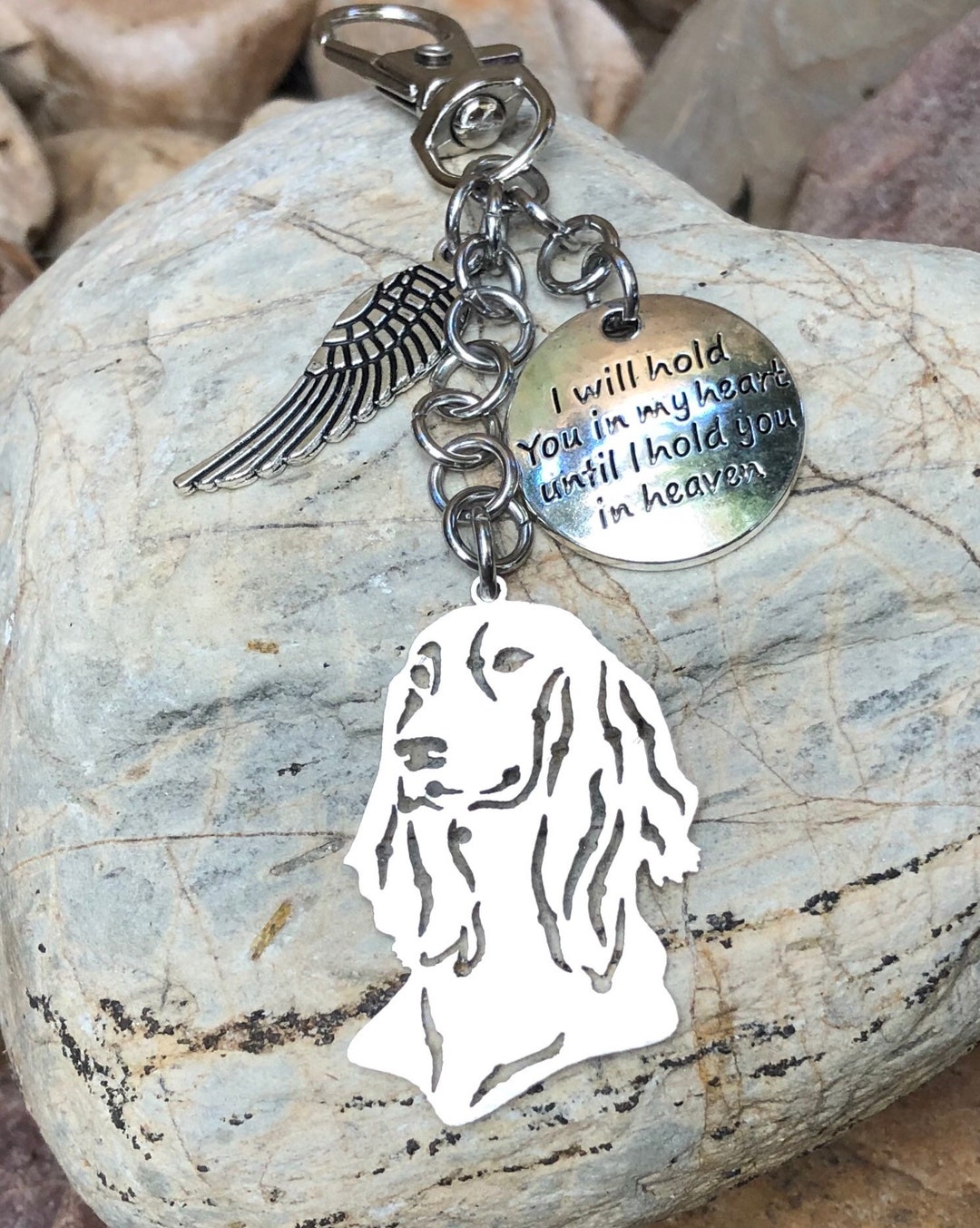 Irish Setter Dog Pet Memorial Keychain, Pet Keepsake, Pet Loss Key ...