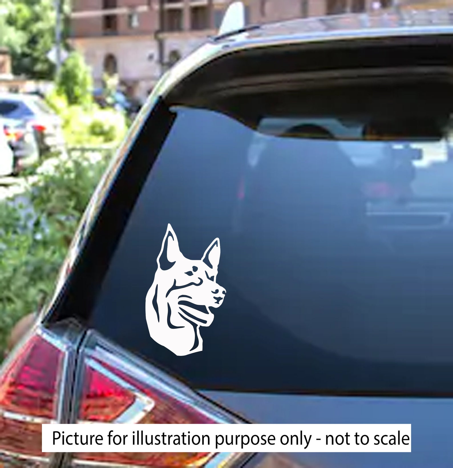 Calcomanía de perro Kelpie pegatina de la ventana del coche | Etsy
