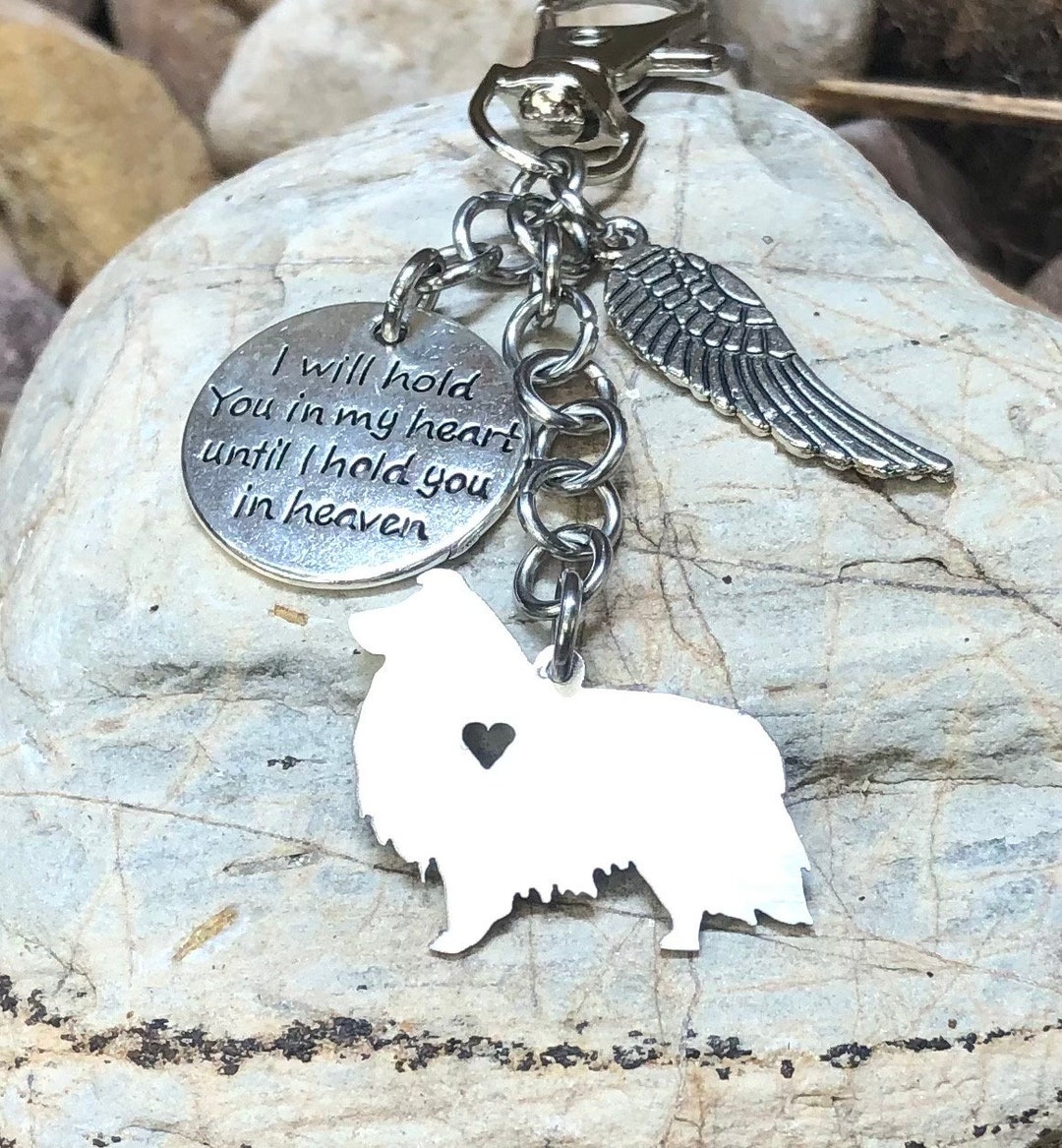Shetland Sheepdog Dog Pet Memorial Keychain, Pet Loss Keepsake Key ...