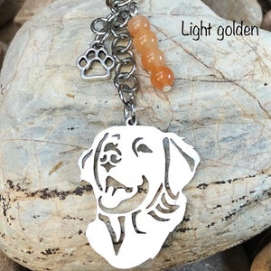 Golden Retriever Dog Keychain, Stainless Steel Key Chain, Bag Charm ...