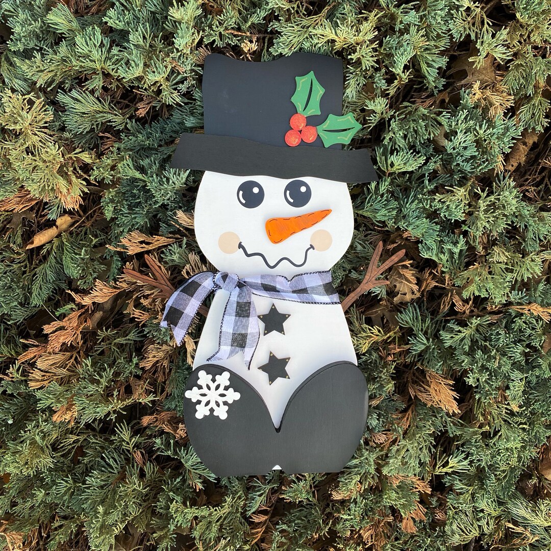Large Wood Snowman, Wood Frosty the Snowman Standing Snowman - Etsy