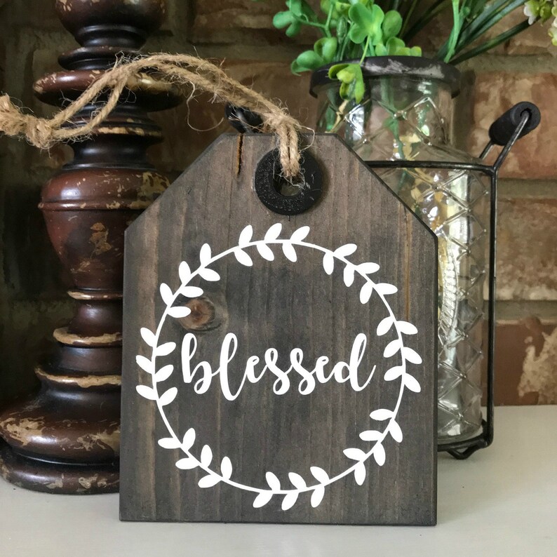 Wooden Tag Rustic Wood Sign Hand Painted Sign Tag Sign - Etsy