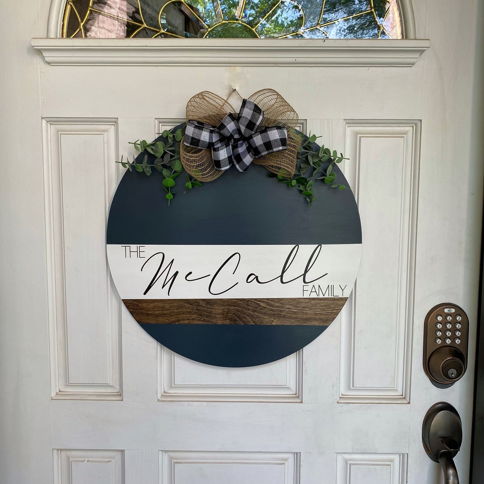 Personalized Door Sign Door Hanger Front Door Decor Family - Etsy