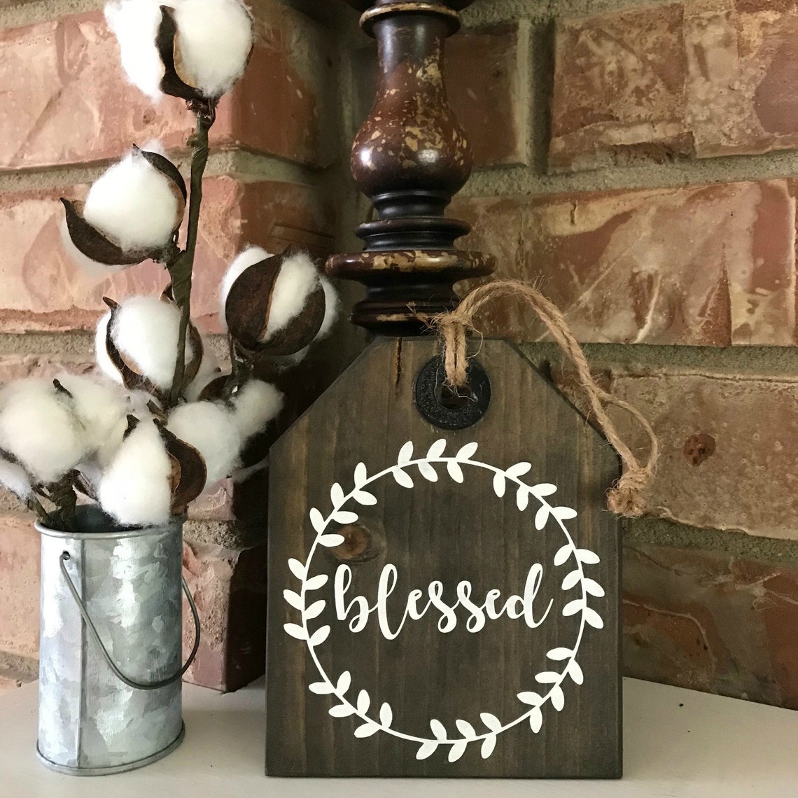 Wooden Tag Rustic Wood Sign Hand Painted Sign Tag Sign | Etsy