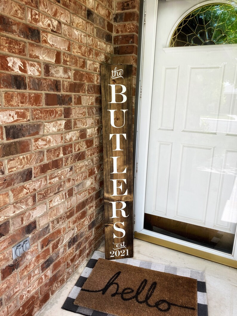 Personalized Porch Sign Last Name Porch Sign Est Porch Sign - Etsy