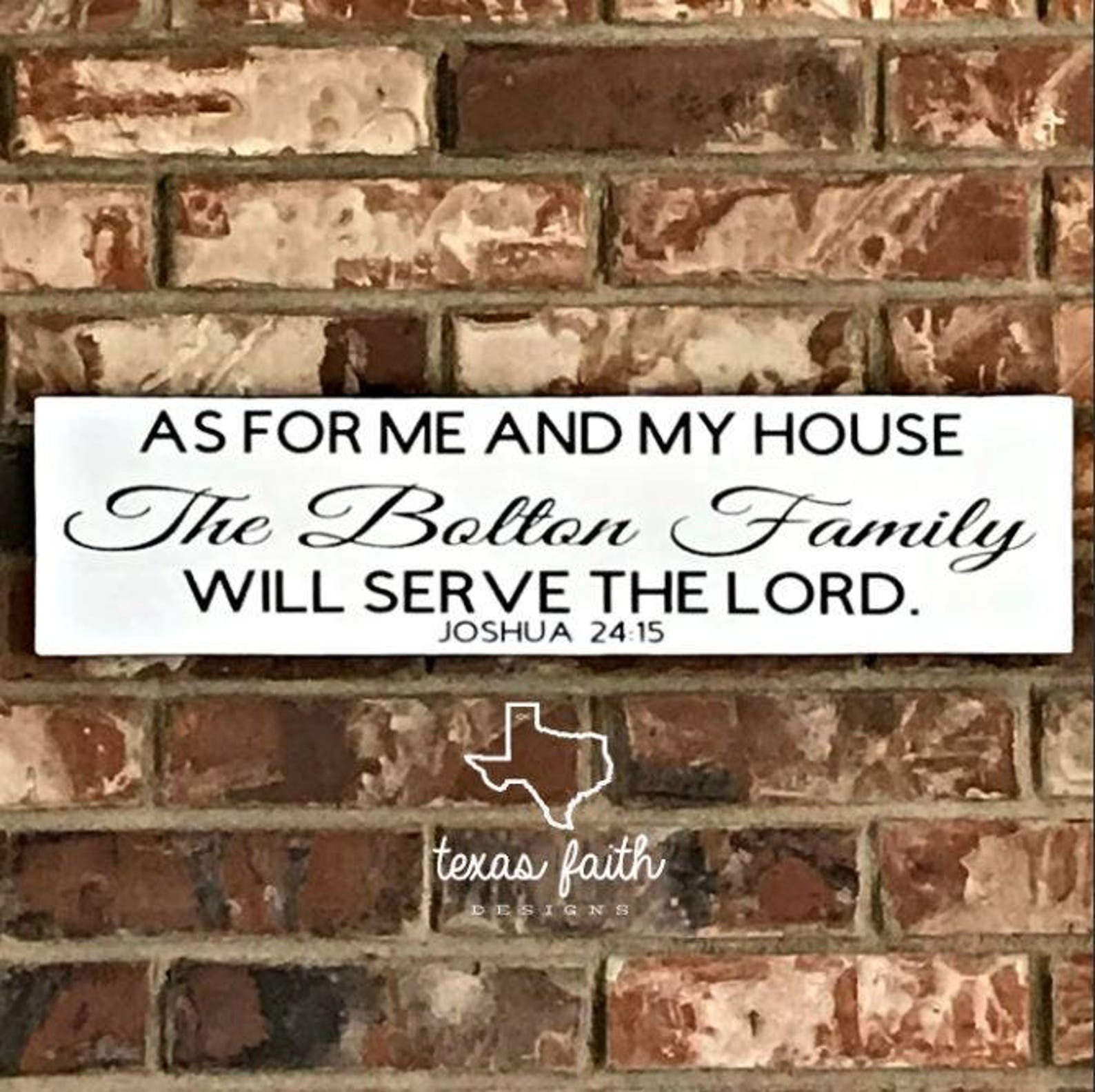 Scripture Sign as for Me and My House Sign Personalized Gift | Etsy