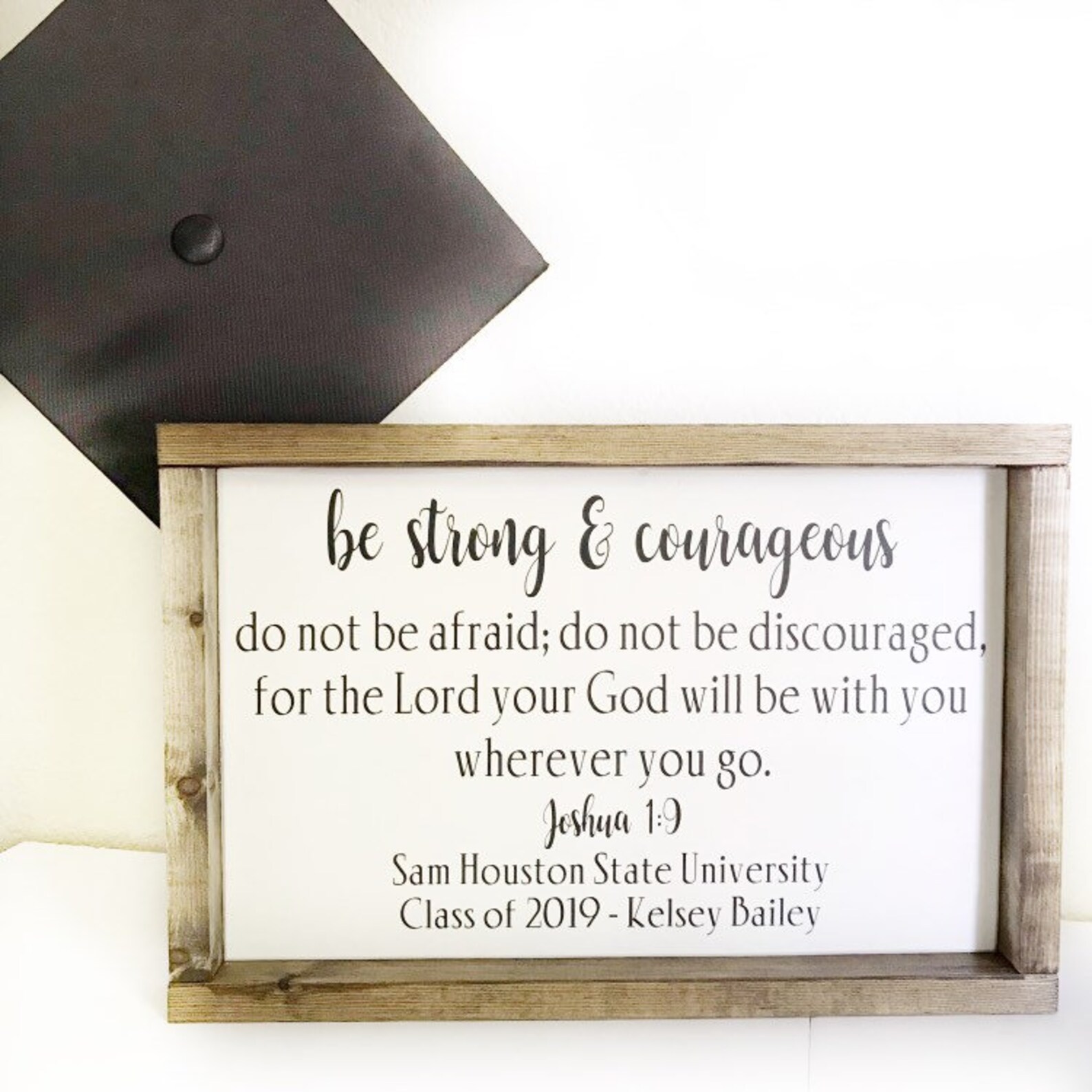 Be Strong and Courageous Personalized Graduation Gift Joshua - Etsy